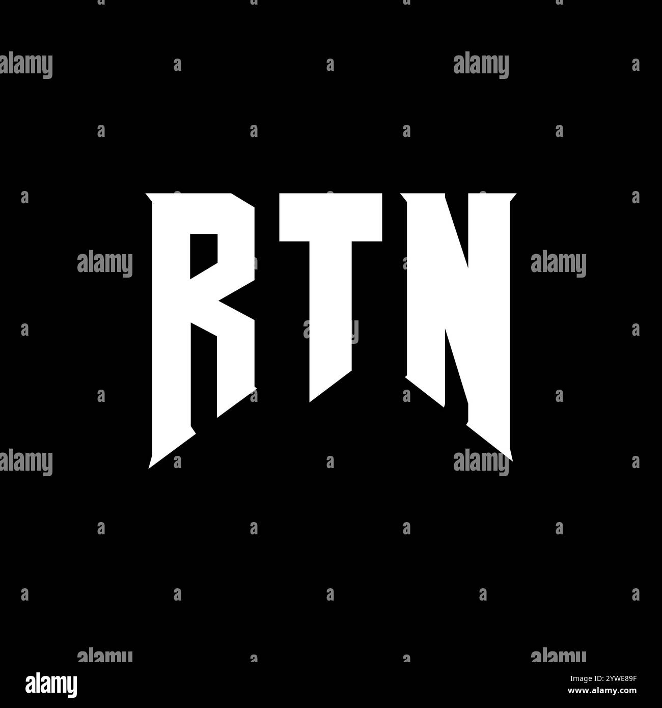 RTN letter logo design for technology company. RTN logo design black ...