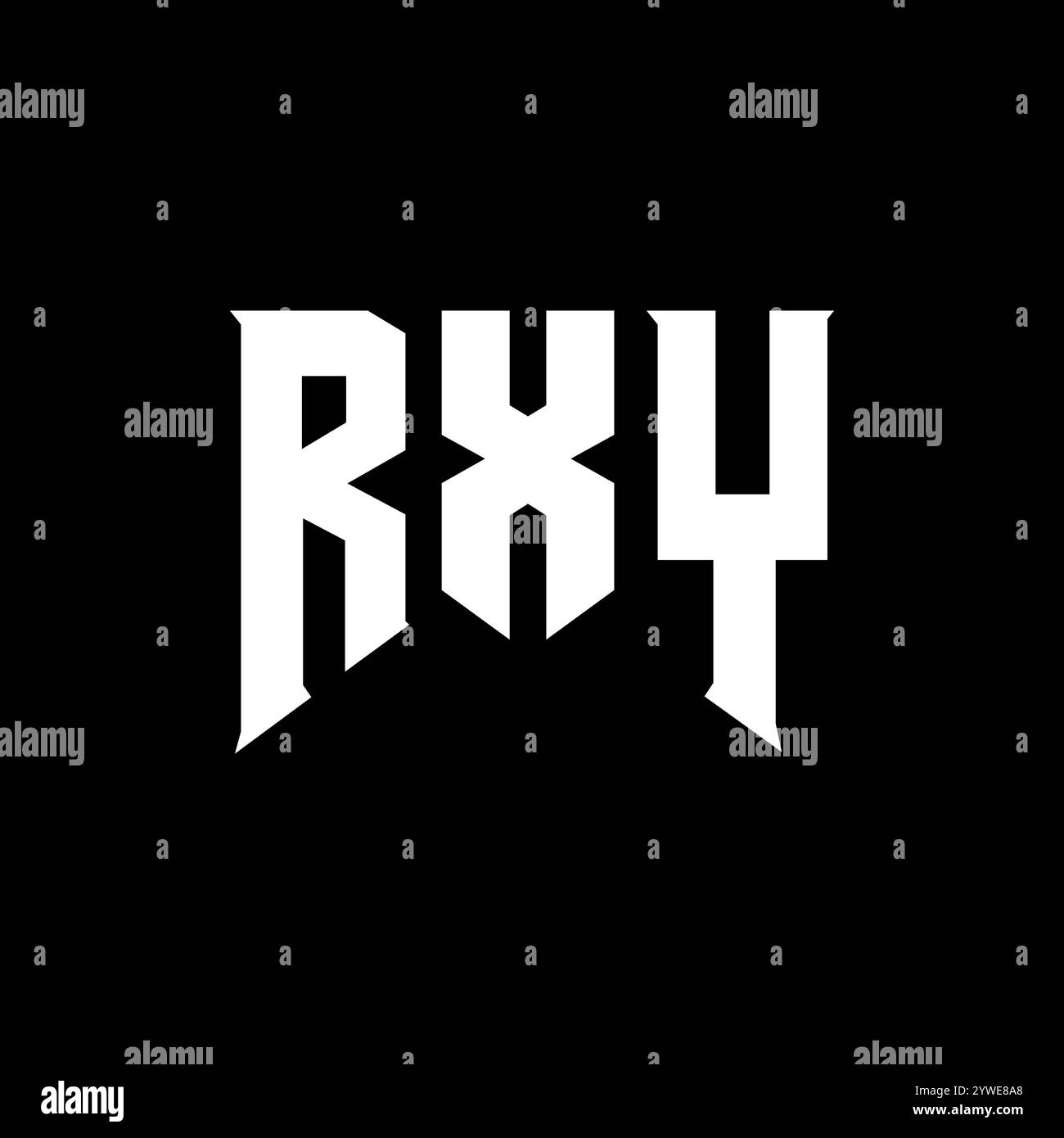 RXY letter logo design for technology company. RXY logo design black ...