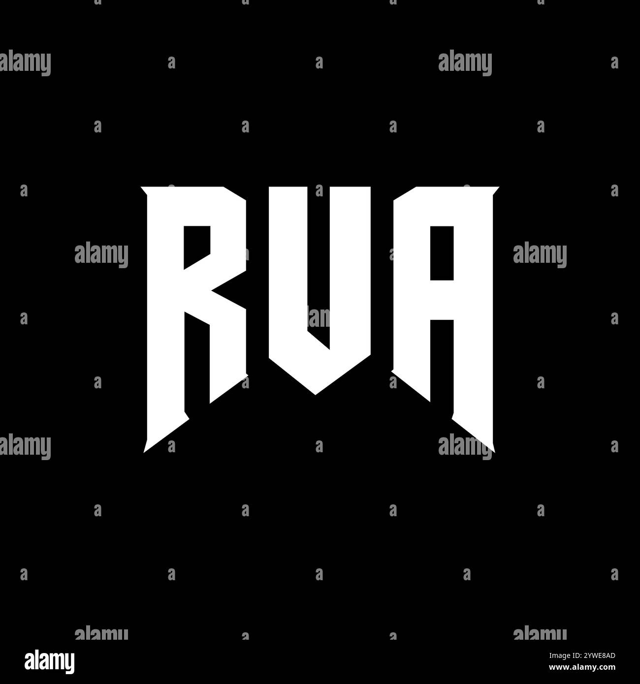RUA letter logo design for technology company. RUA logo design black ...