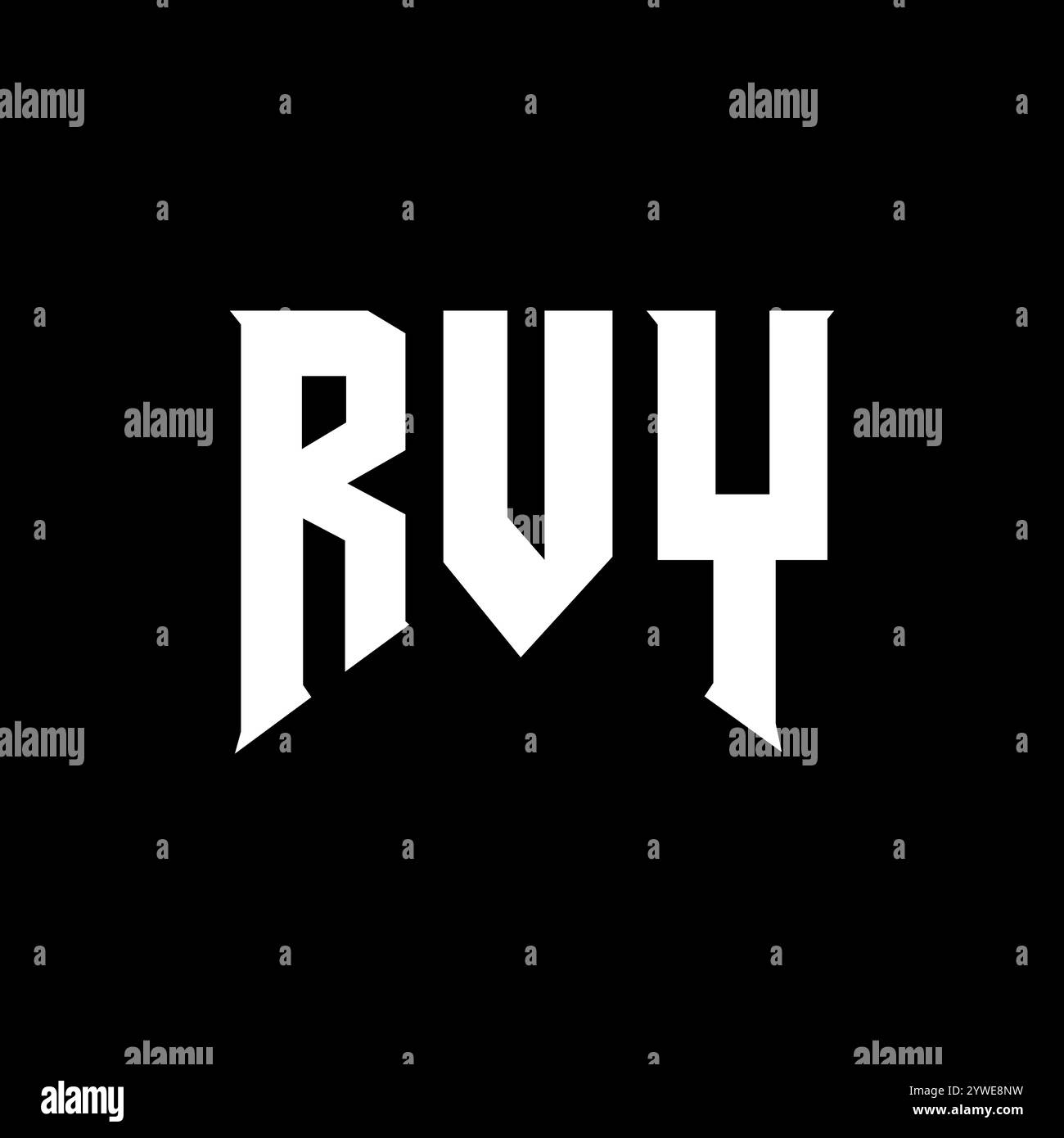 RVY letter logo design for technology company. RVY logo design black ...
