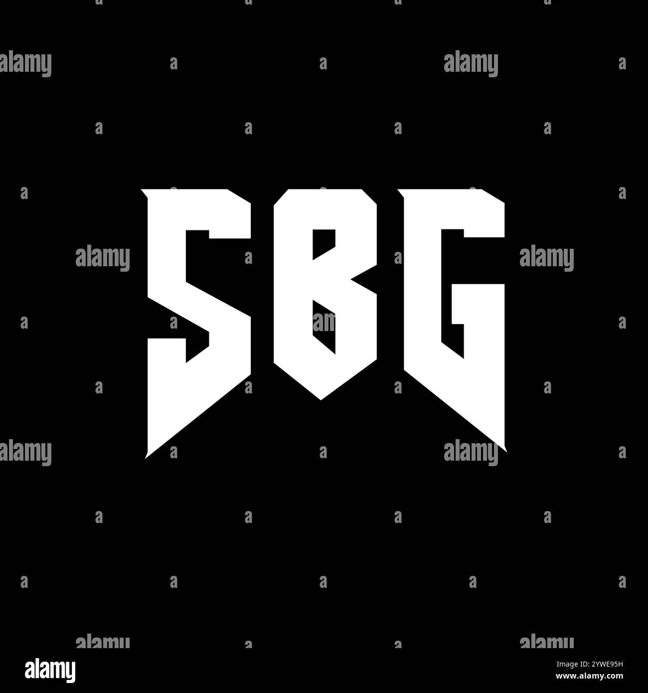 SBG letter logo design for technology company. SBG logo design black ...
