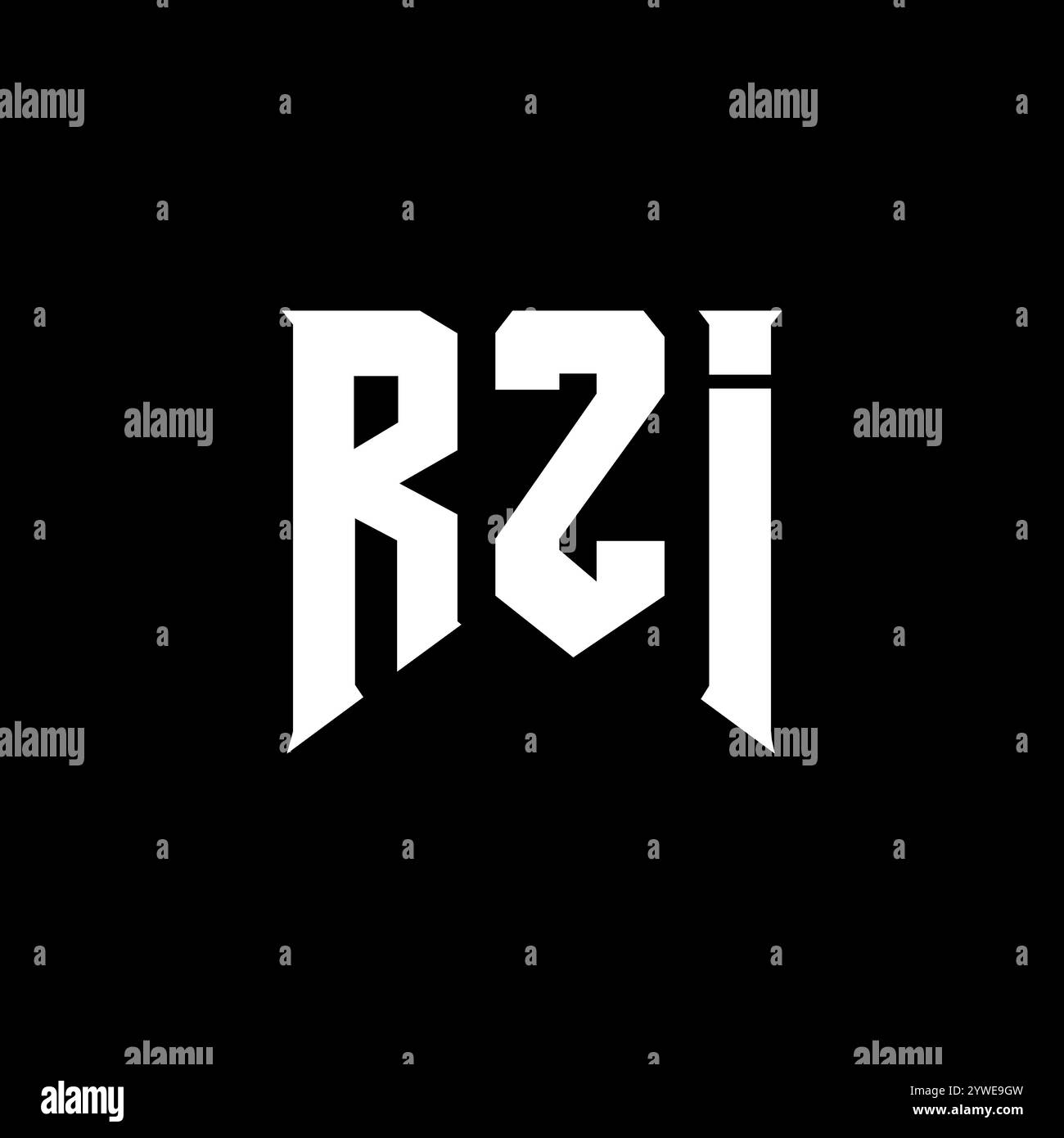 RZI letter logo design for technology company. RZI logo design black ...