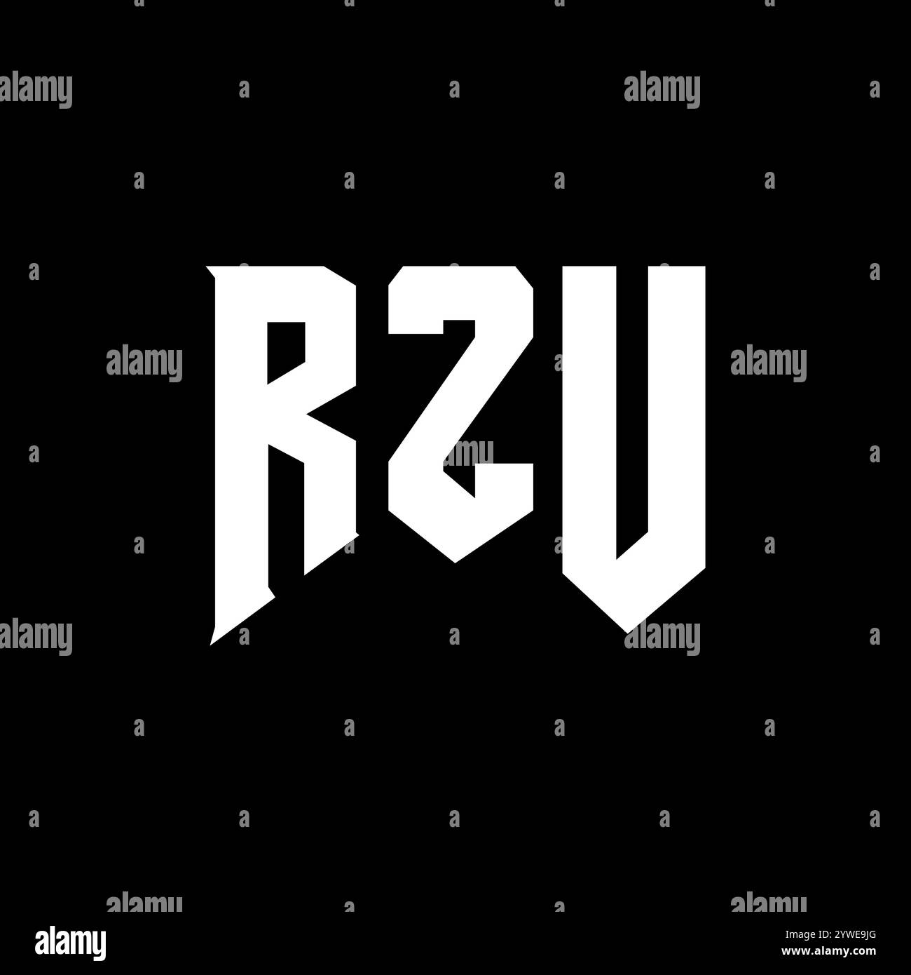 RZU letter logo design for technology company. RZU logo design black ...
