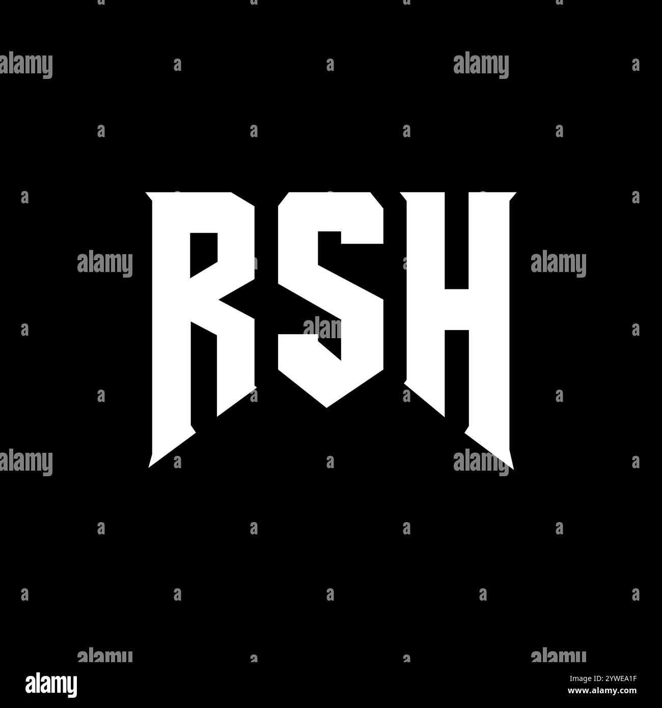 RSH letter logo design for technology company. RSH logo design black ...