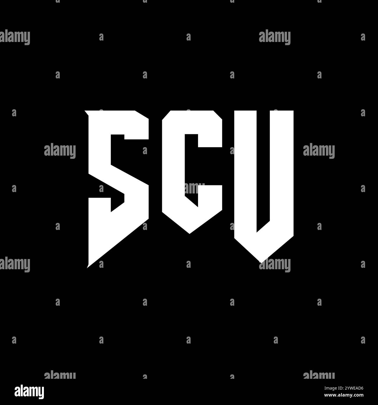 SCU letter logo design for technology company. SCU logo design black ...