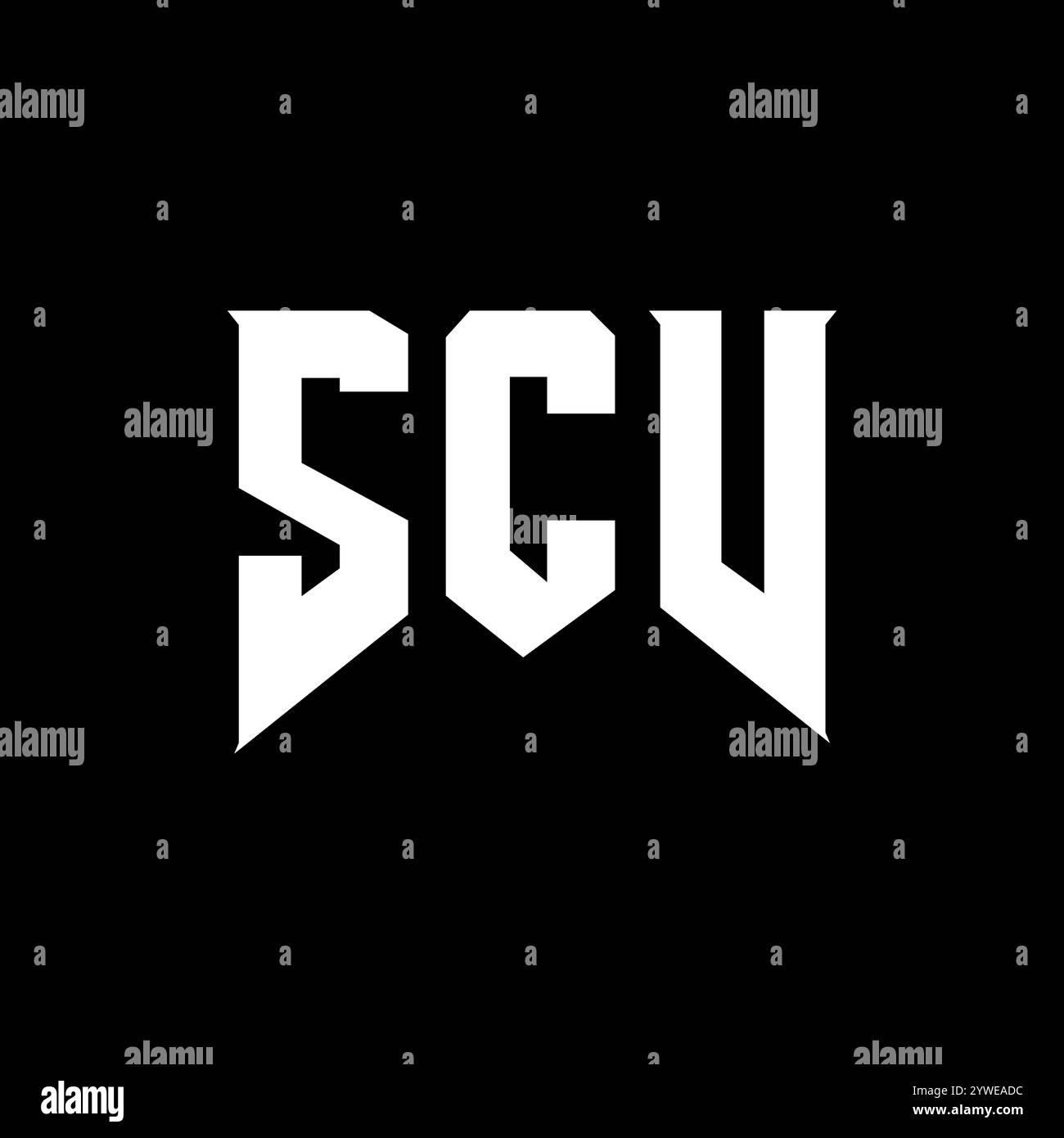 SCV letter logo design for technology company. SCV logo design black ...