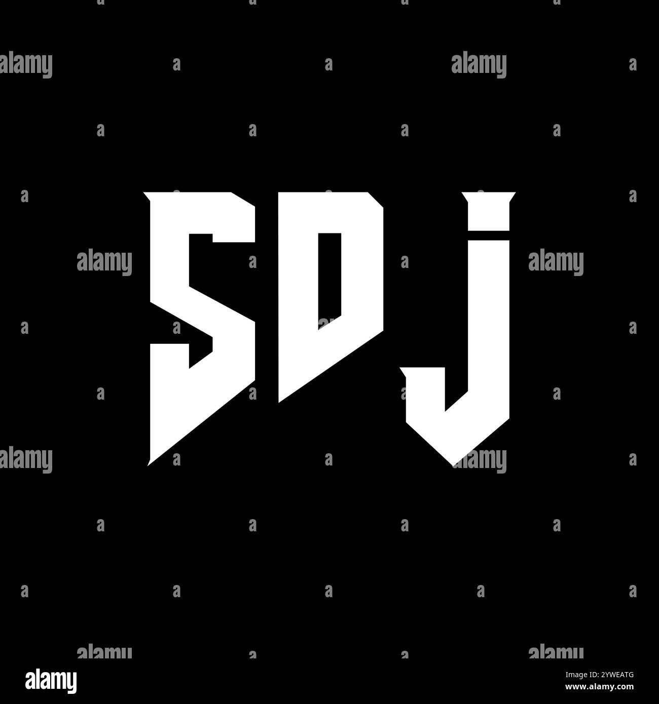 SDJ letter logo design for technology company. SDJ logo design black ...