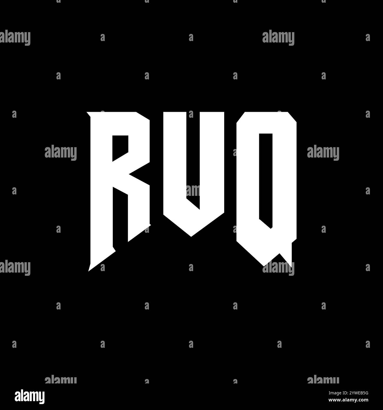 RUQ letter logo design for technology company. RUQ logo design black ...