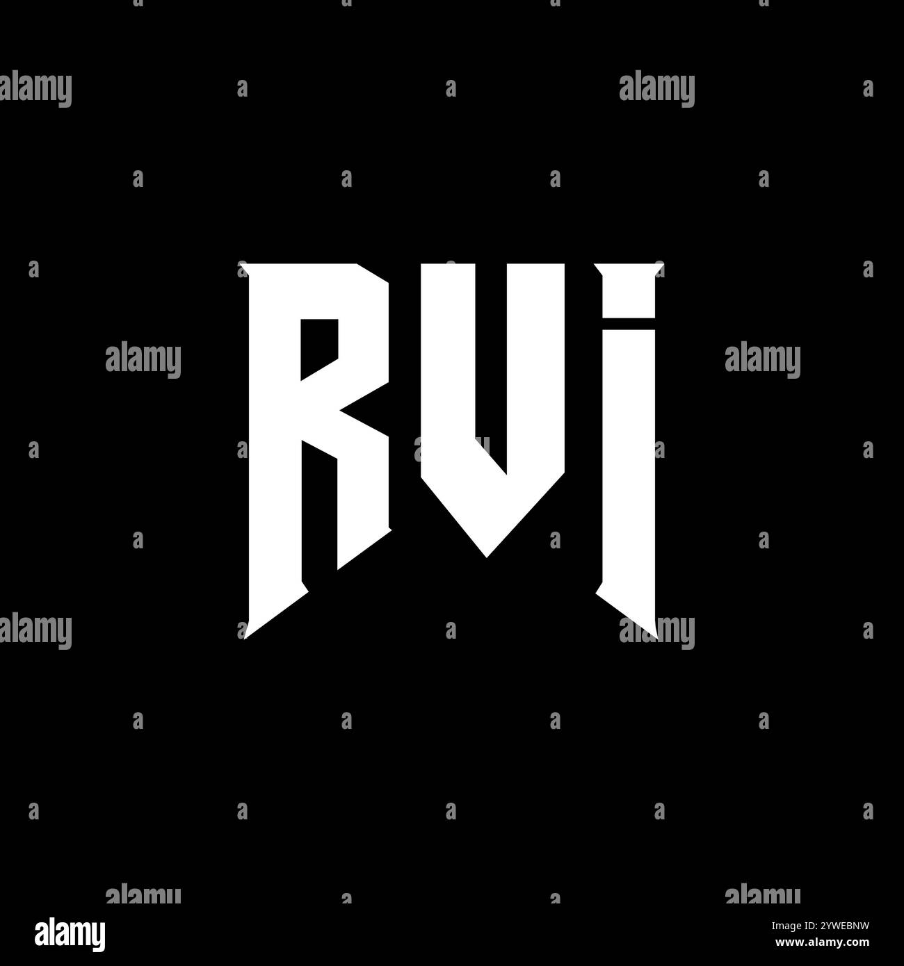 RVI letter logo design for technology company. RVI logo design black ...