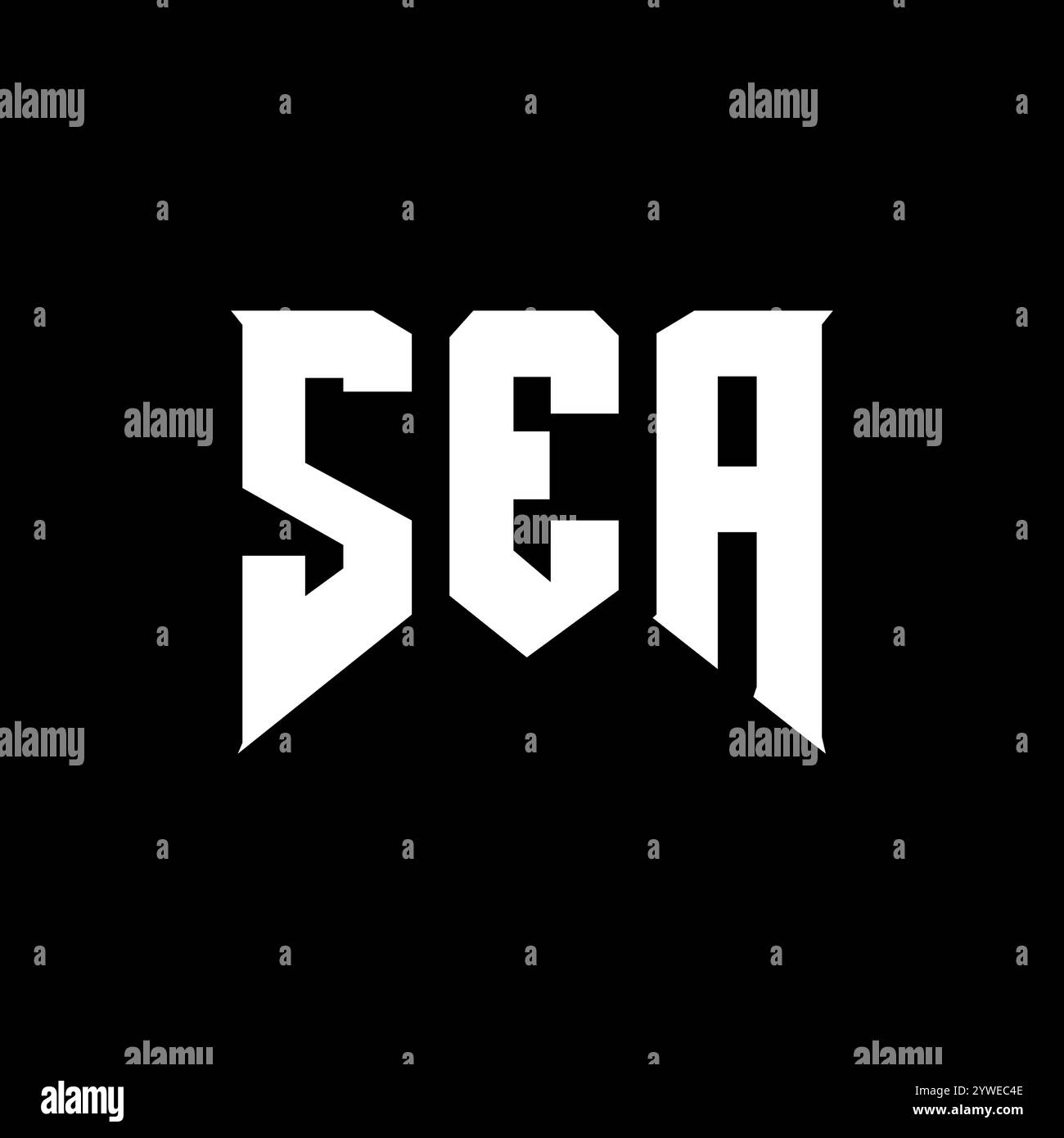 SEA letter logo design for technology company. SEA logo design black ...