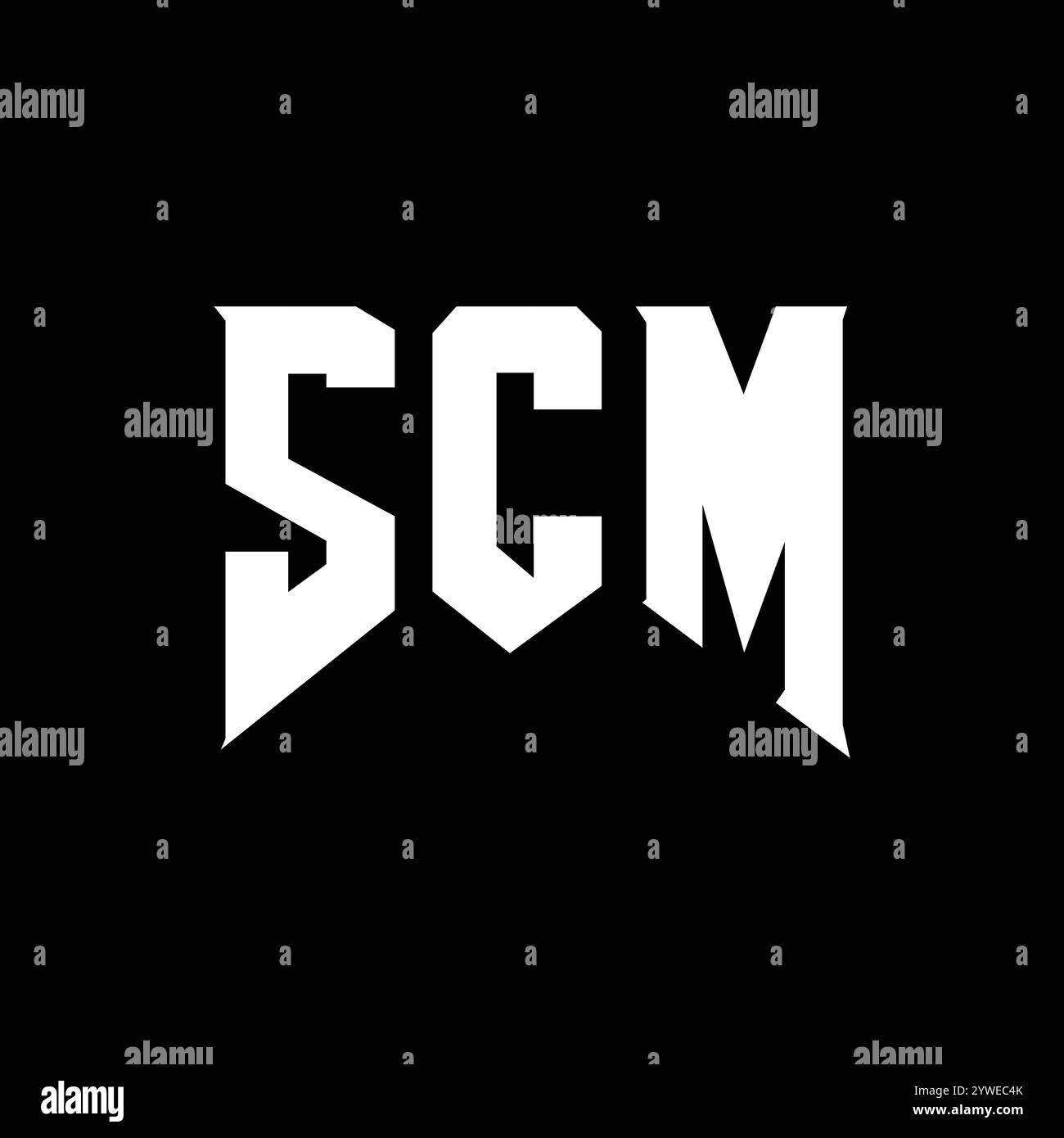 SCM letter logo design for technology company. SCM logo design black ...