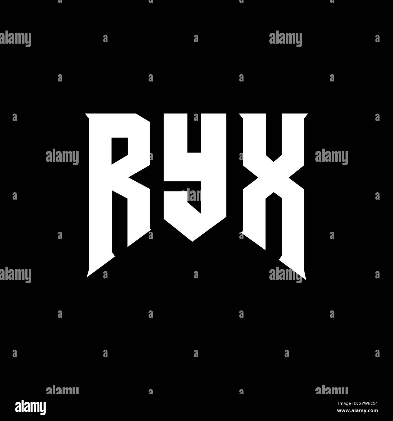 RYX letter logo design for technology company. RYX logo design black ...