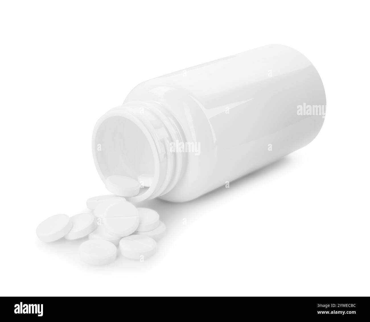 Medication bottle yellow pills Black and White Stock Photos & Images ...