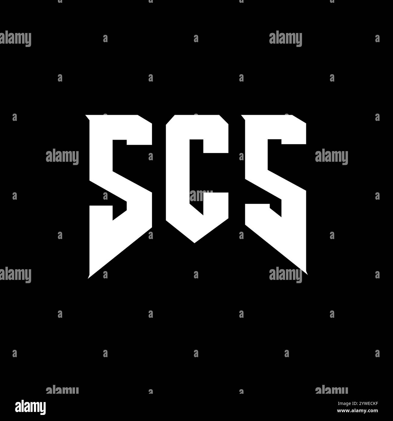 SCS letter logo design for technology company. SCS logo design black and white color combination ...