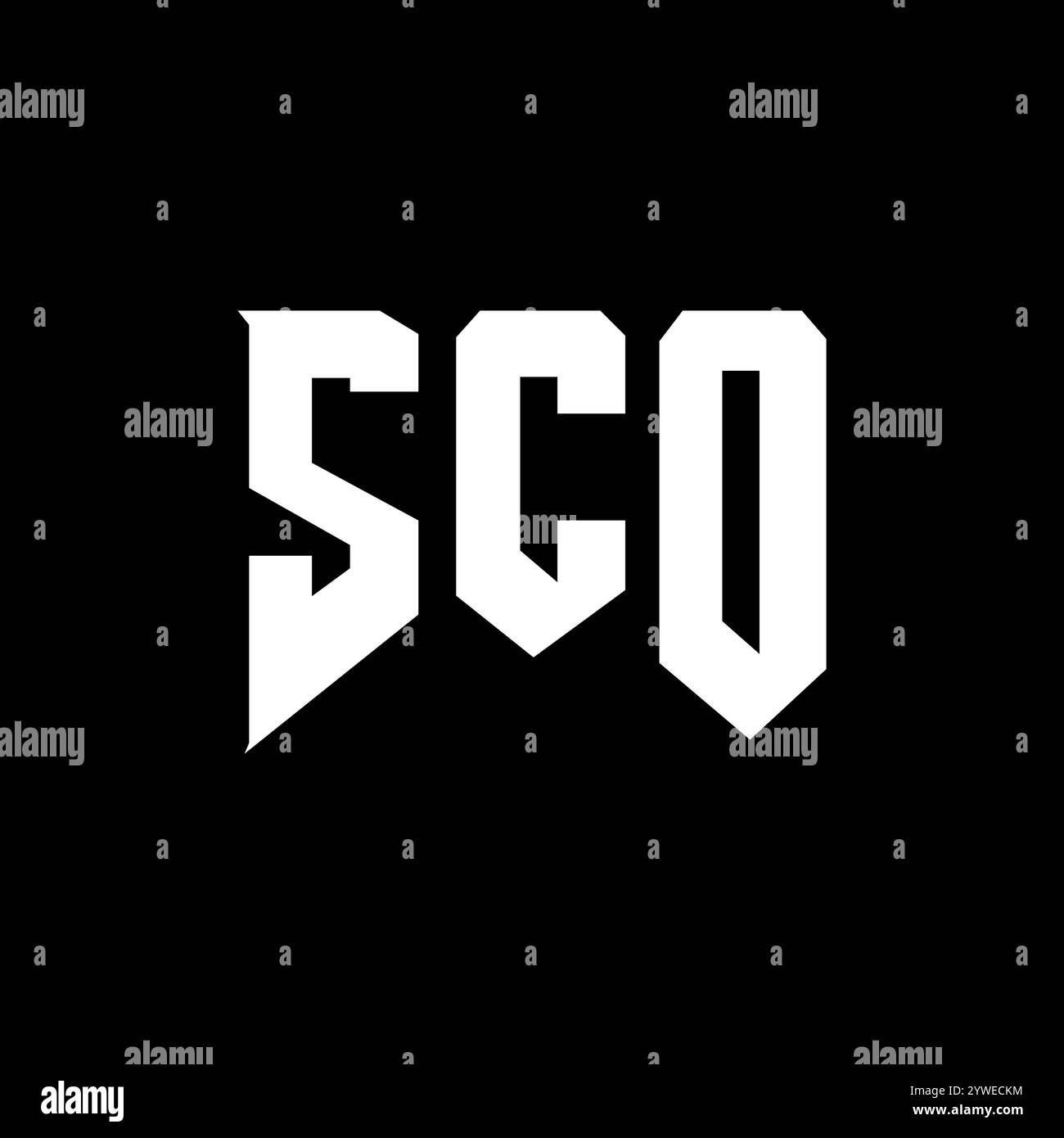 SCO letter logo design for technology company. SCO logo design black and white color combination ...