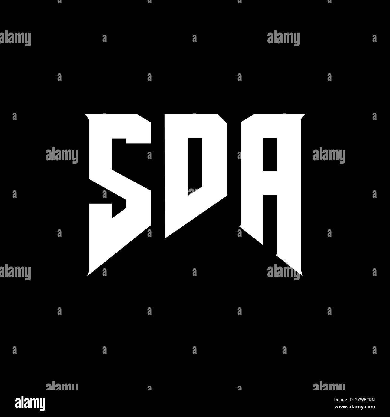 SDA letter logo design for technology company. SDA logo design black ...