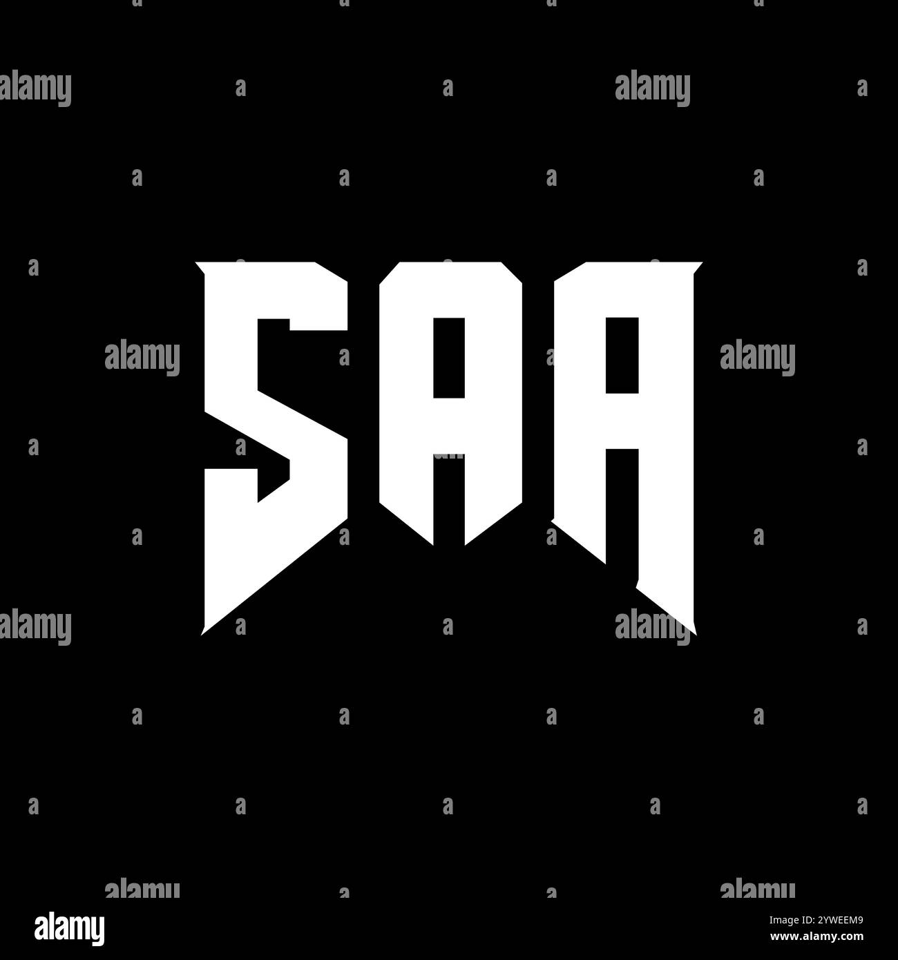 SAA letter logo design for technology company. SAA logo design black ...
