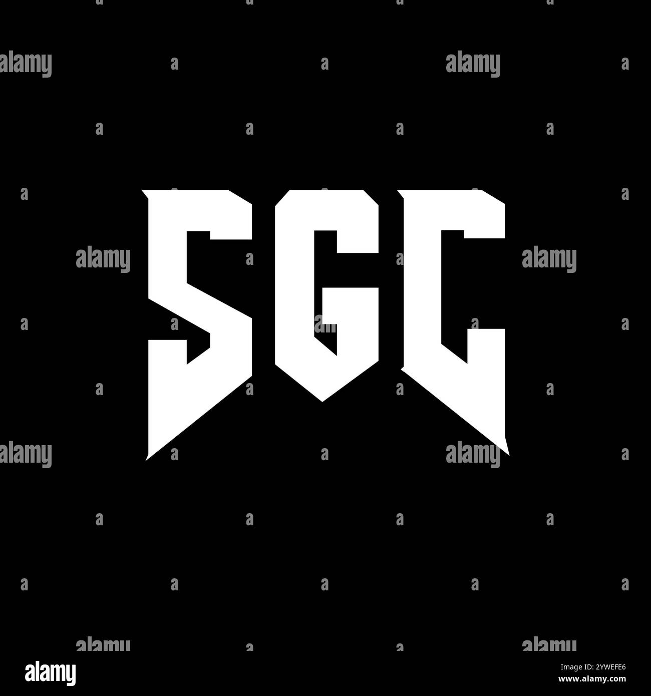 SGC letter logo design for technology company. SGC logo design black and white color combination ...