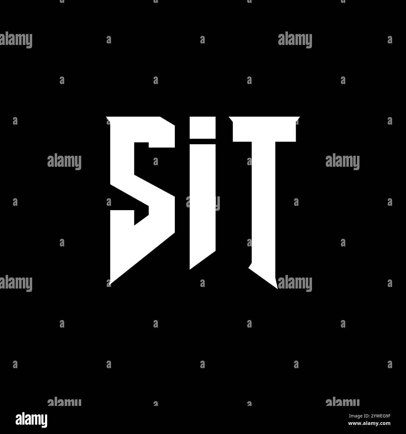 SIT letter logo design for technology company. SIT logo design black ...