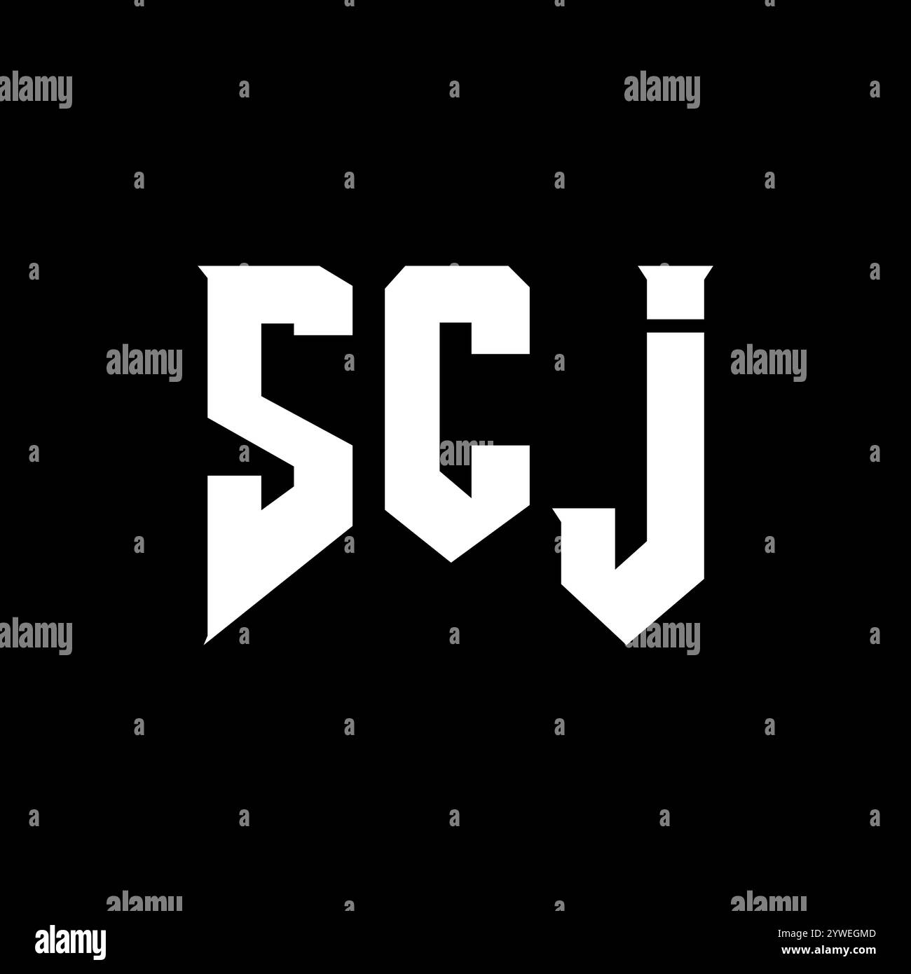 SCJ letter logo design for technology company. SCJ logo design black ...