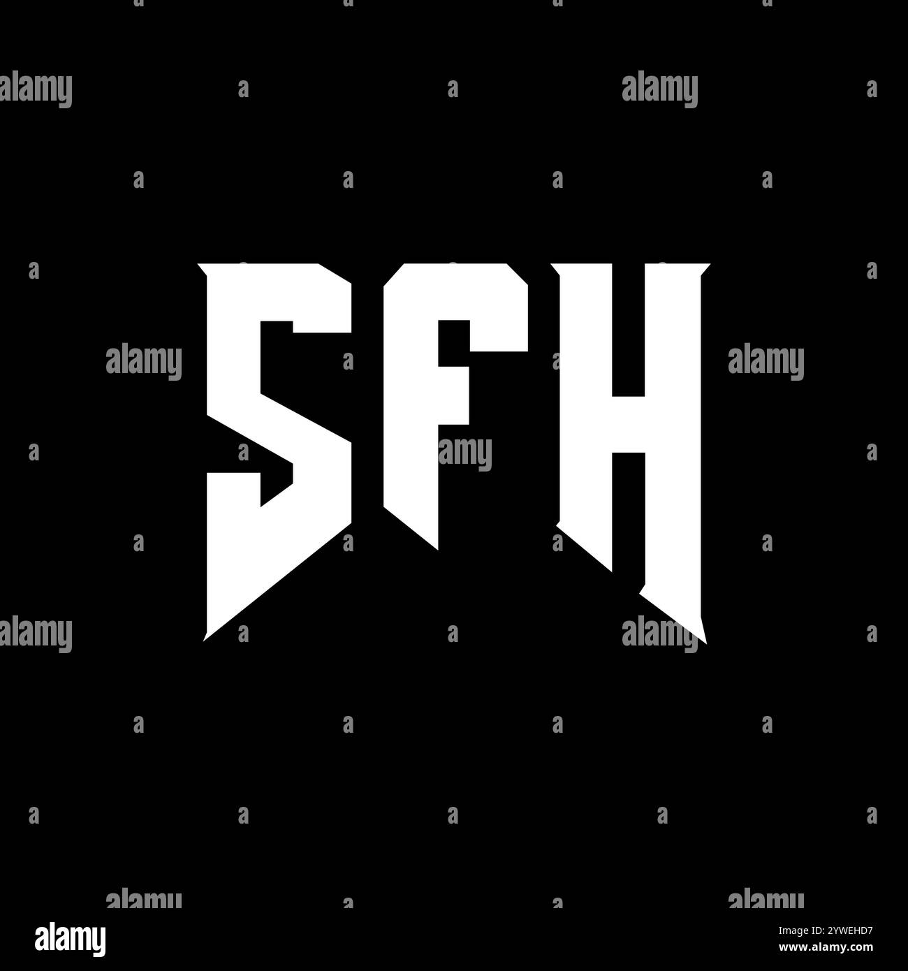 SFH letter logo design for technology company. SFH logo design black ...
