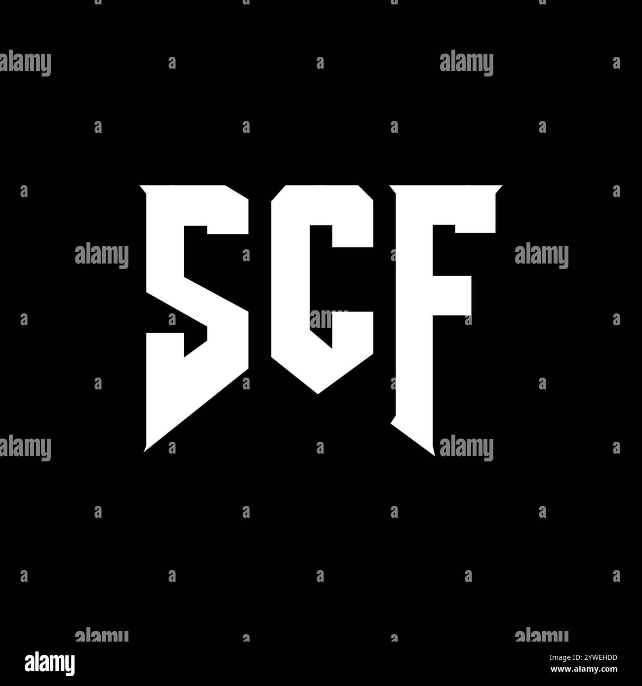 SCF letter logo design for technology company. SCF logo design black ...