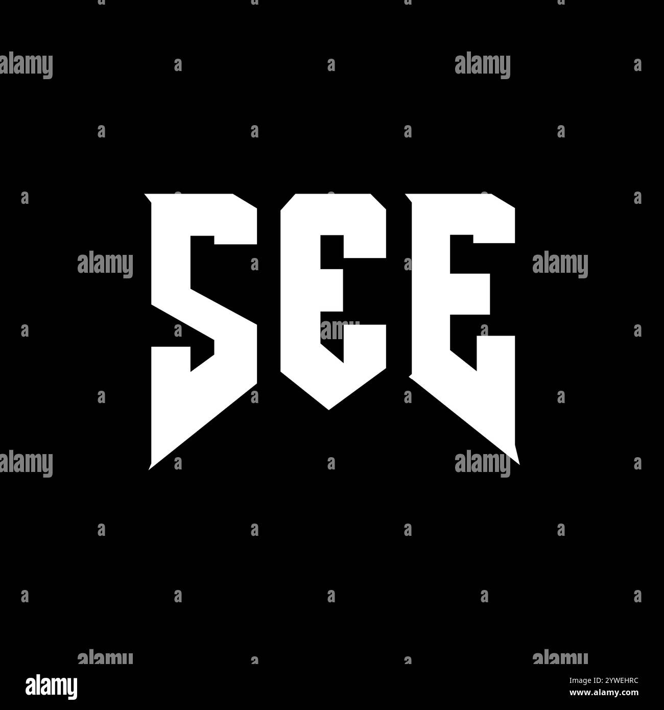 SEE letter logo design for technology company. SEE logo design black ...