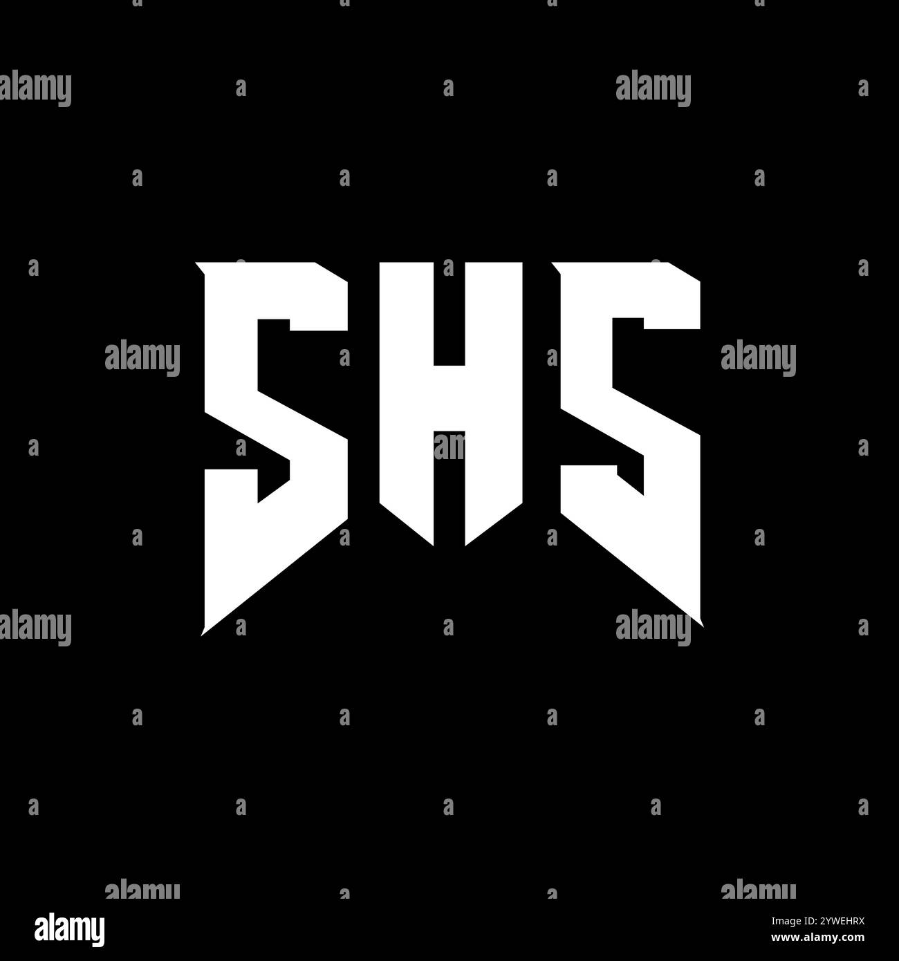 SHS letter logo design for technology company. SHS logo design black ...