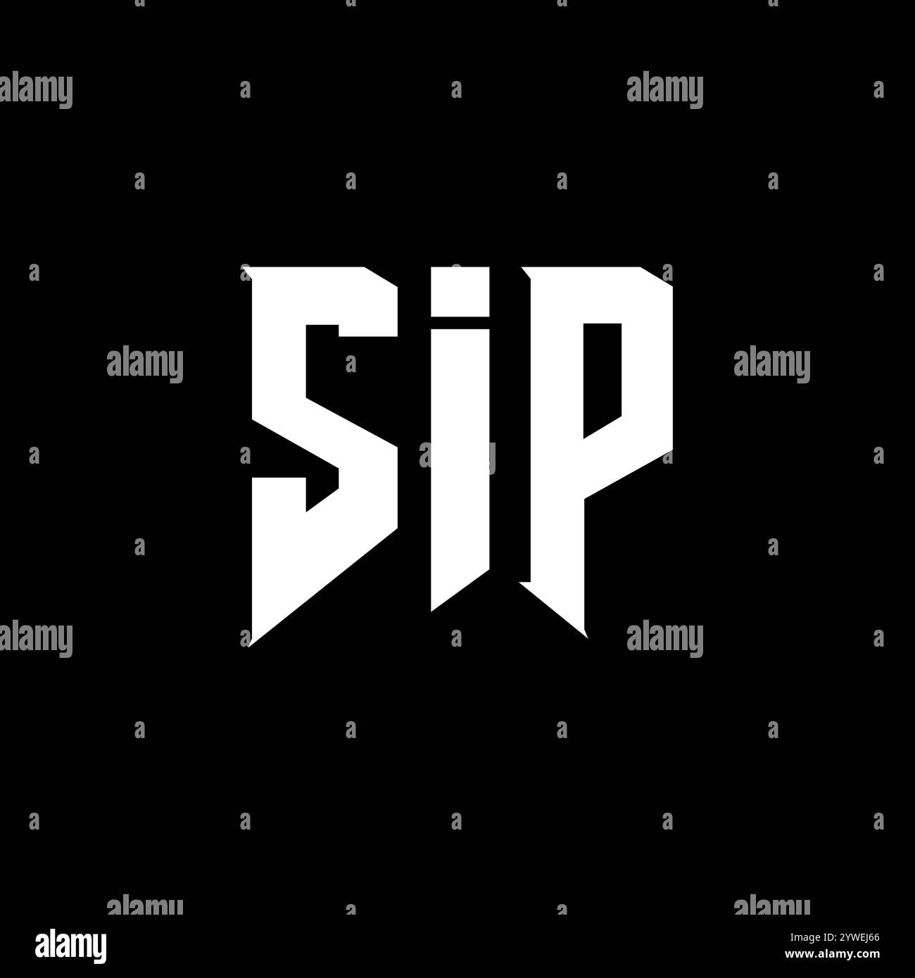 SIP letter logo design for technology company. SIP logo design black ...