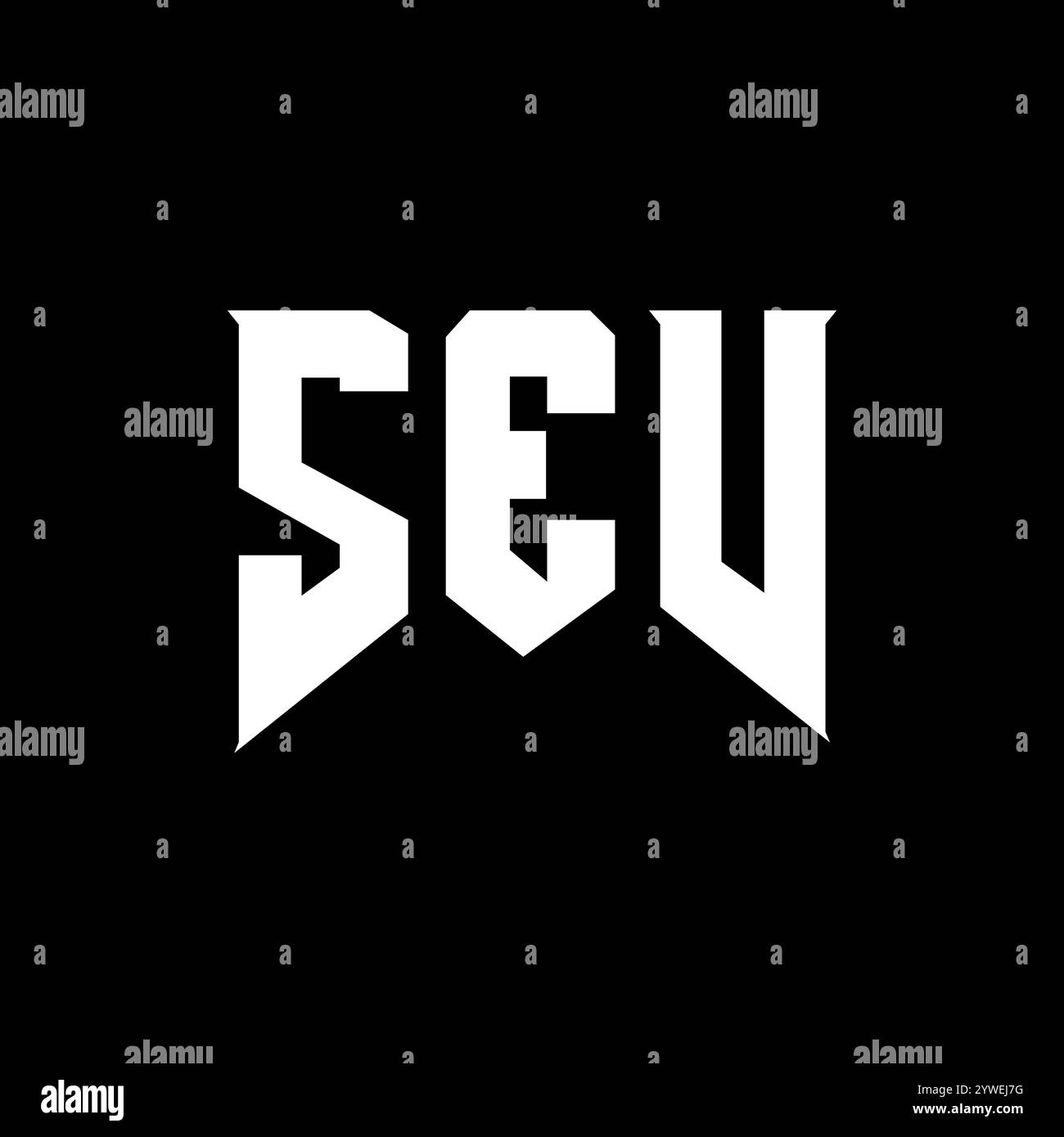 SEV letter logo design for technology company. SEV logo design black ...