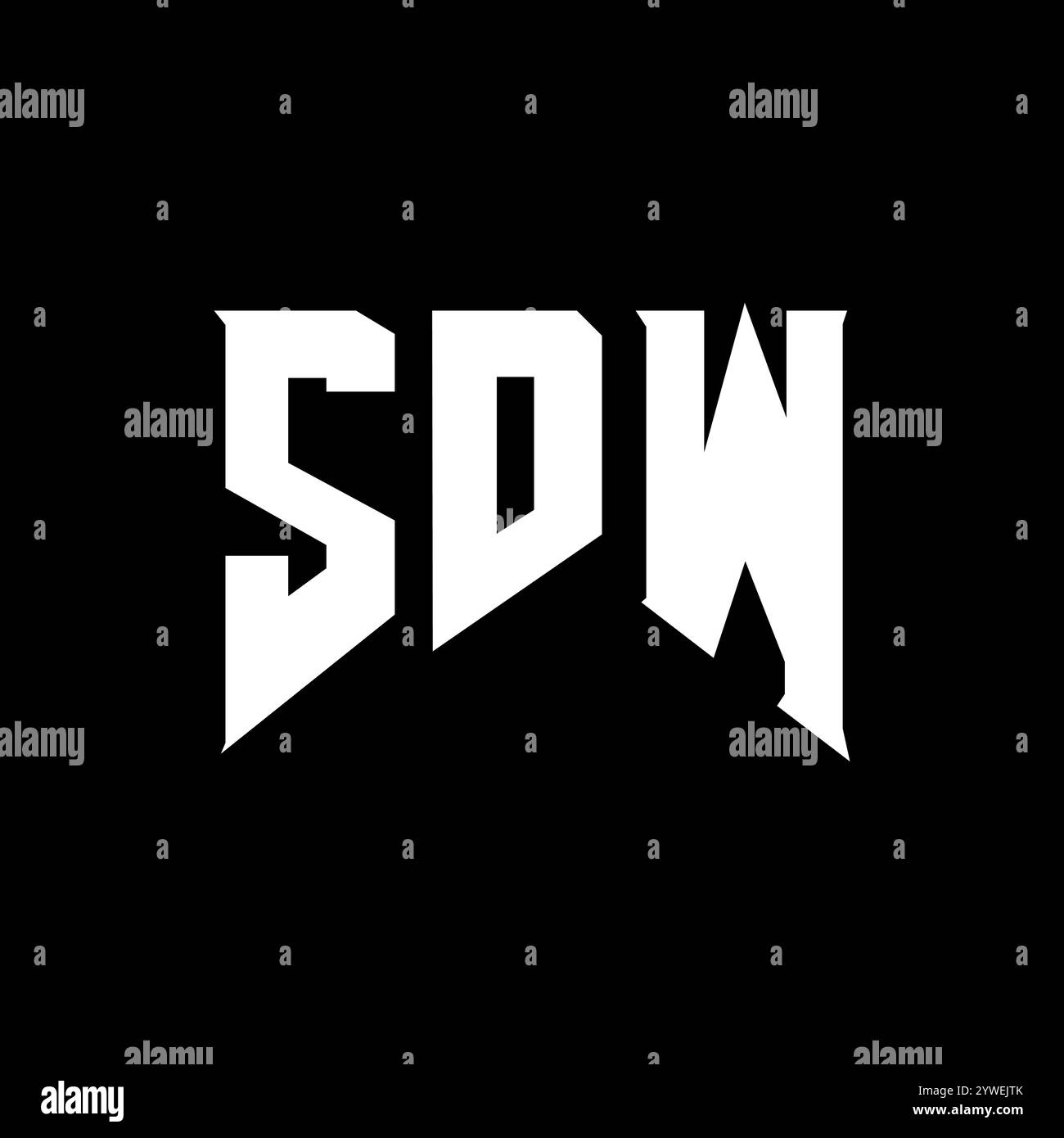 SDW letter logo design for technology company. SDW logo design black ...