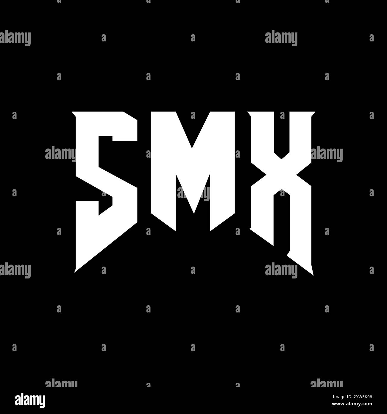 SMX letter logo design for technology company. SMX logo design black ...