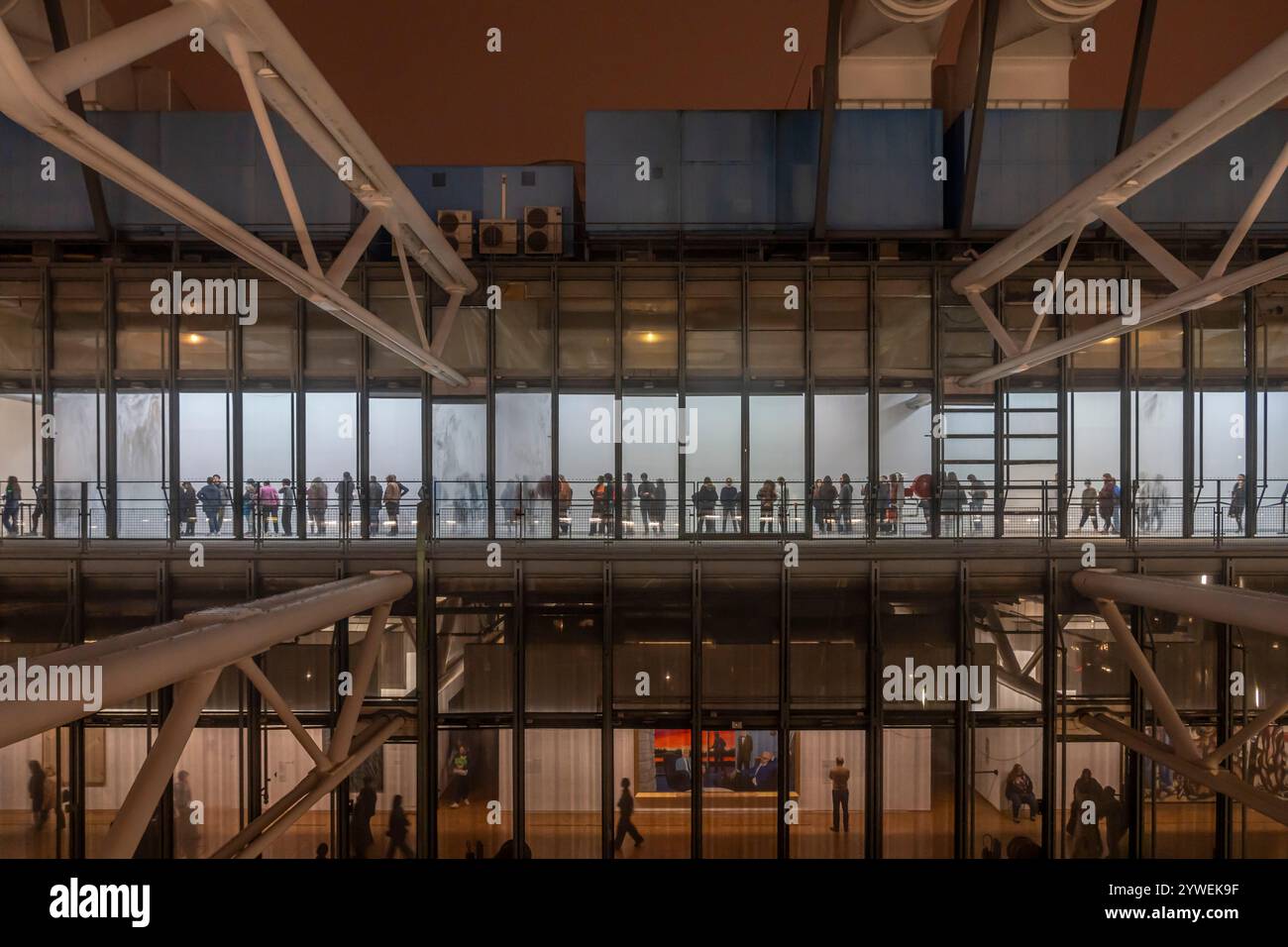 Paris, France - 11 09 2024: The Centre Pompidou: View of the facade of ...