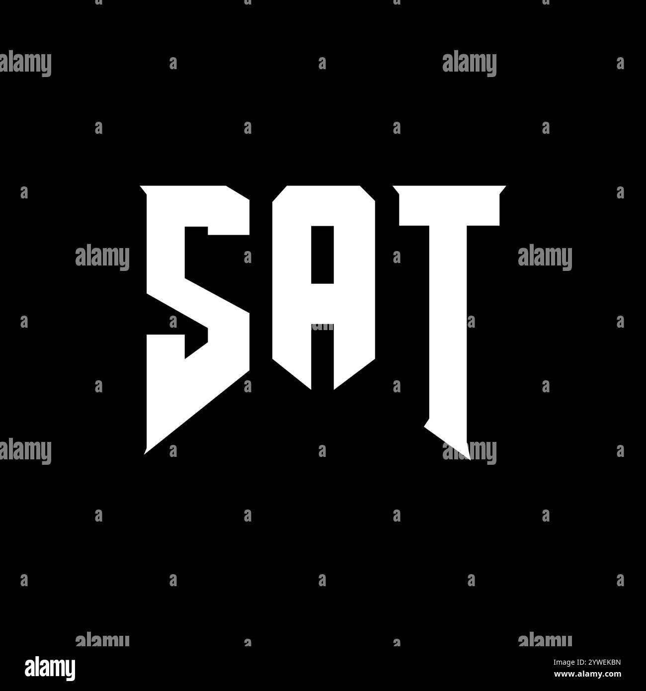 SAT letter logo design for technology company. SAT logo design black ...