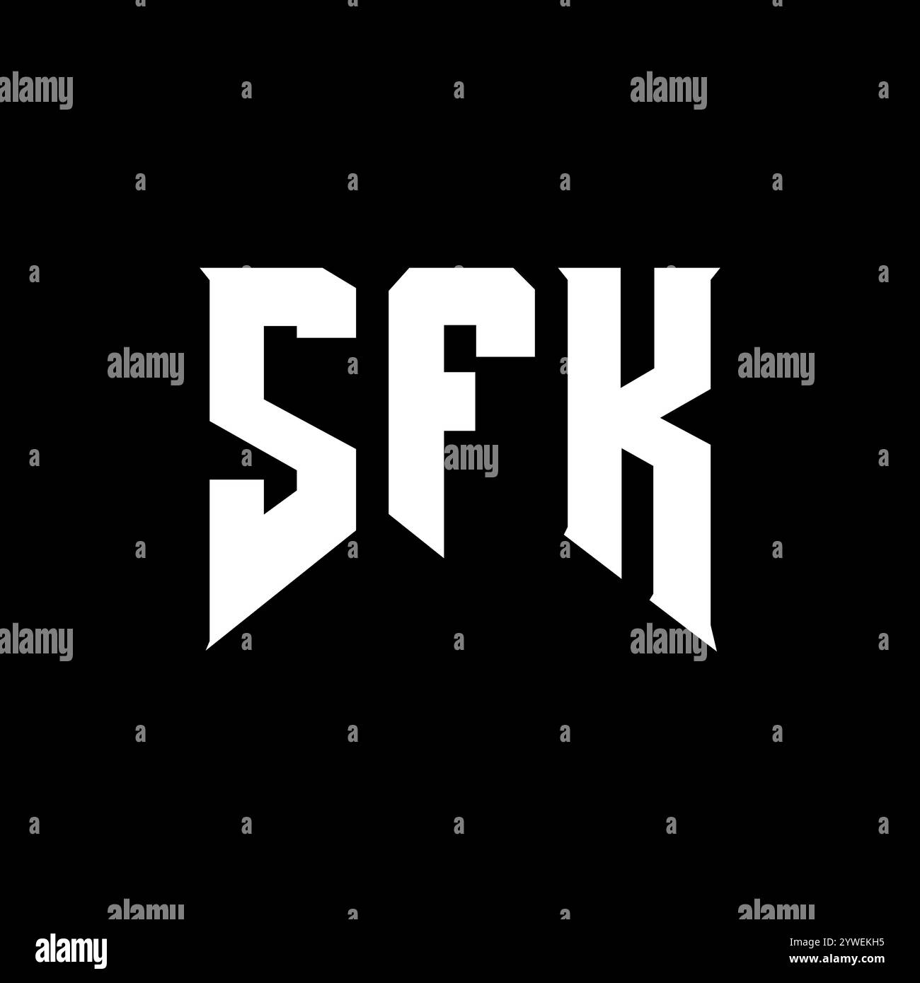 SFK letter logo design for technology company. SFK logo design black ...