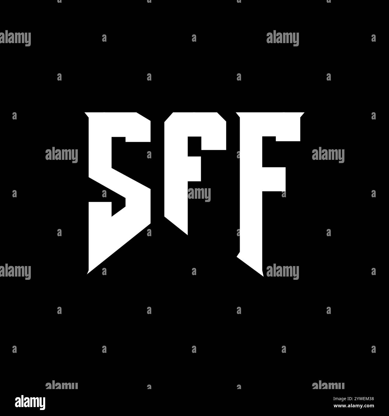 SFF letter logo design for technology company. SFF logo design black ...