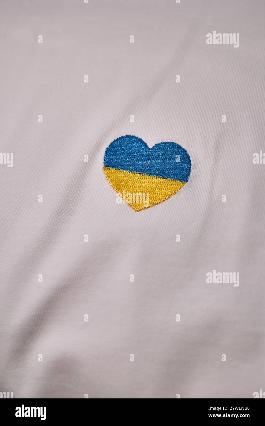 Ukrainian flag heart on hi-res stock photography and images - Alamy