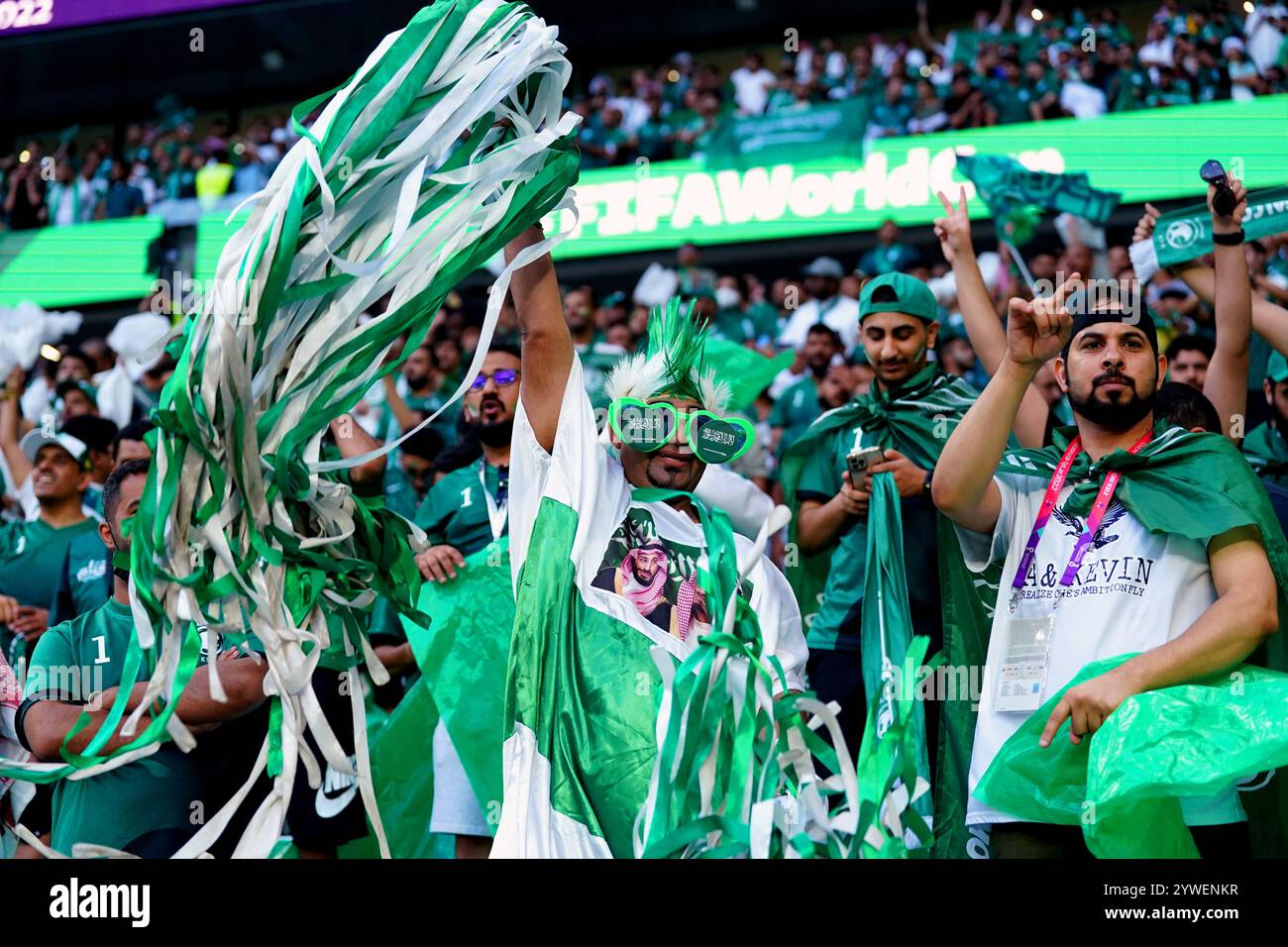 File photo dated 30/11/22 of Saudi Arabia fans during the FIFA World ...