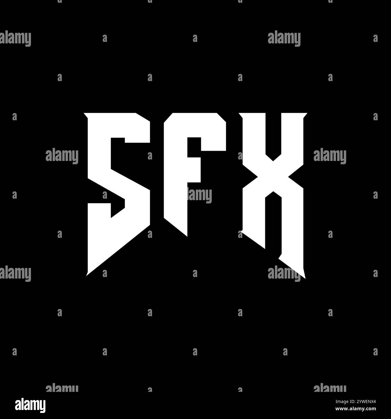 SFX letter logo design for technology company. SFX logo design black ...