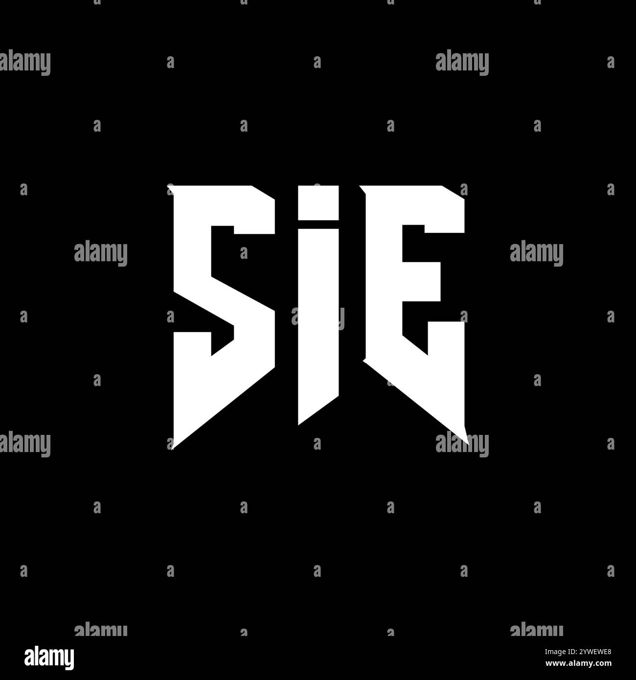 SIE letter logo design for technology company. SIE logo design black ...