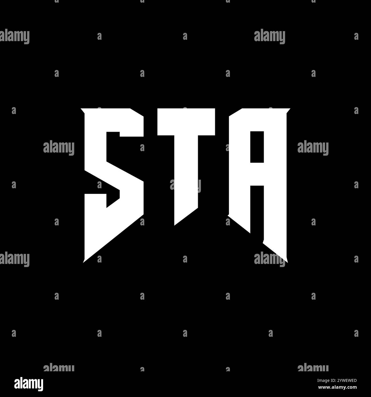 STA letter logo design for technology company. STA logo design black ...