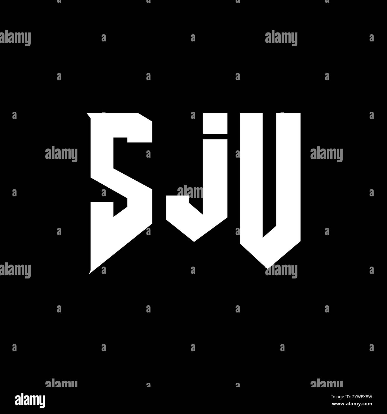 SJU letter logo design for technology company. SJU logo design black ...