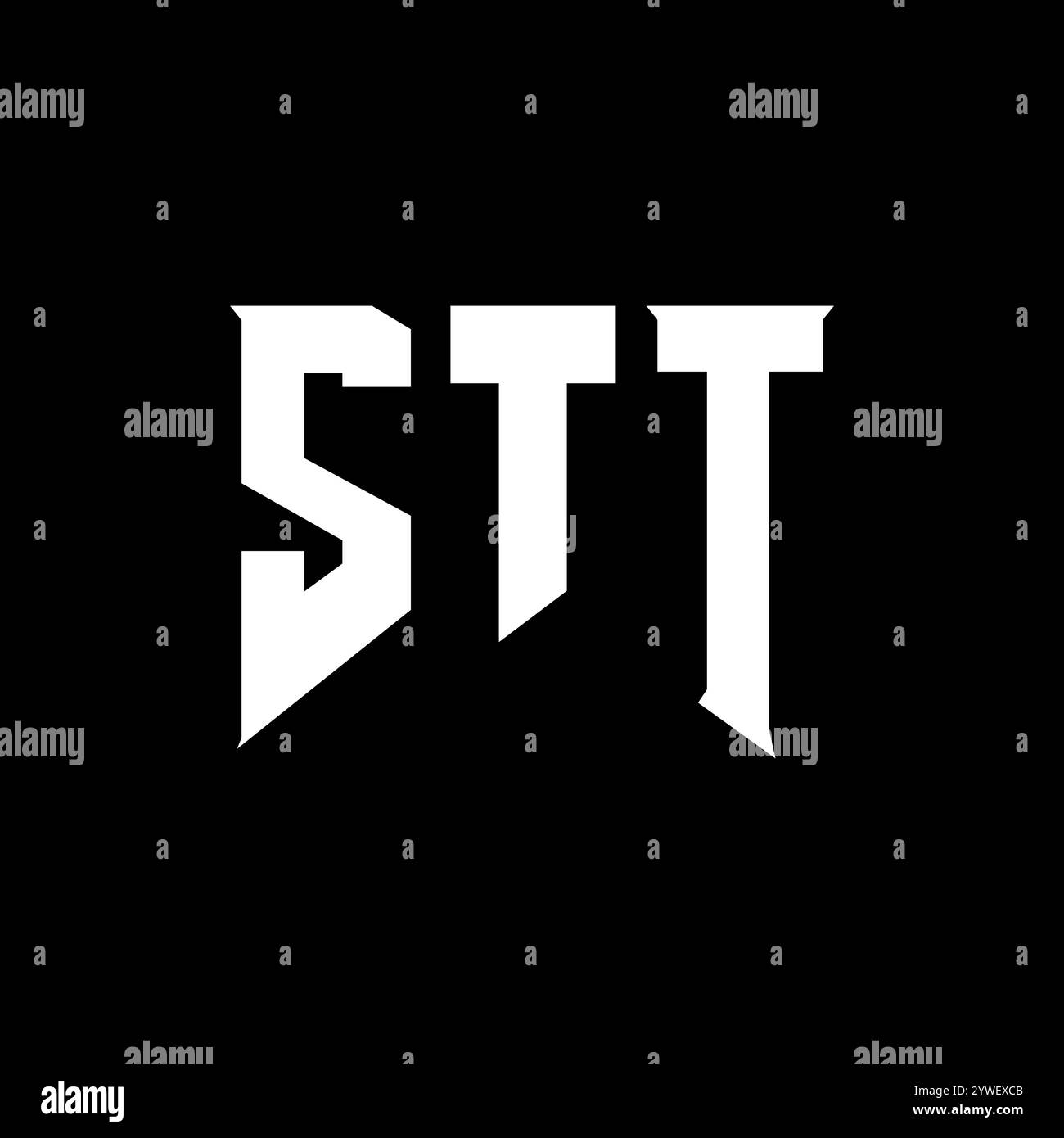 STT letter logo design for technology company. STT logo design black ...