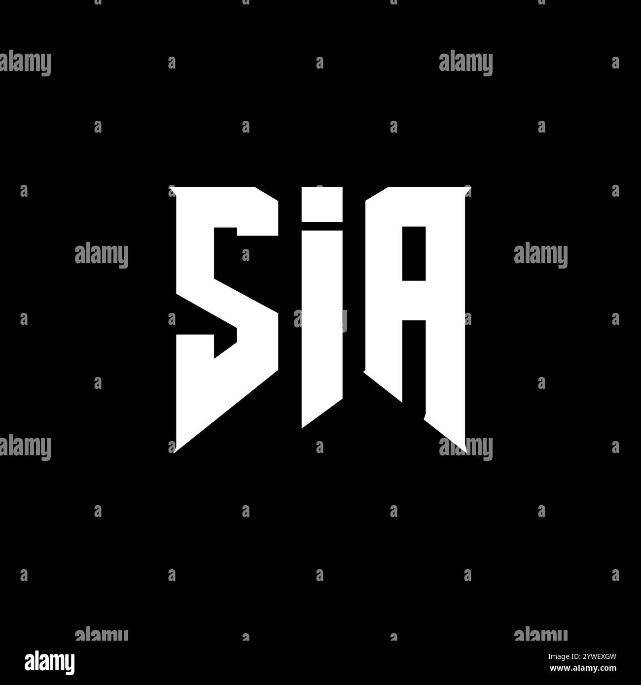 SIA letter logo design for technology company. SIA logo design black ...