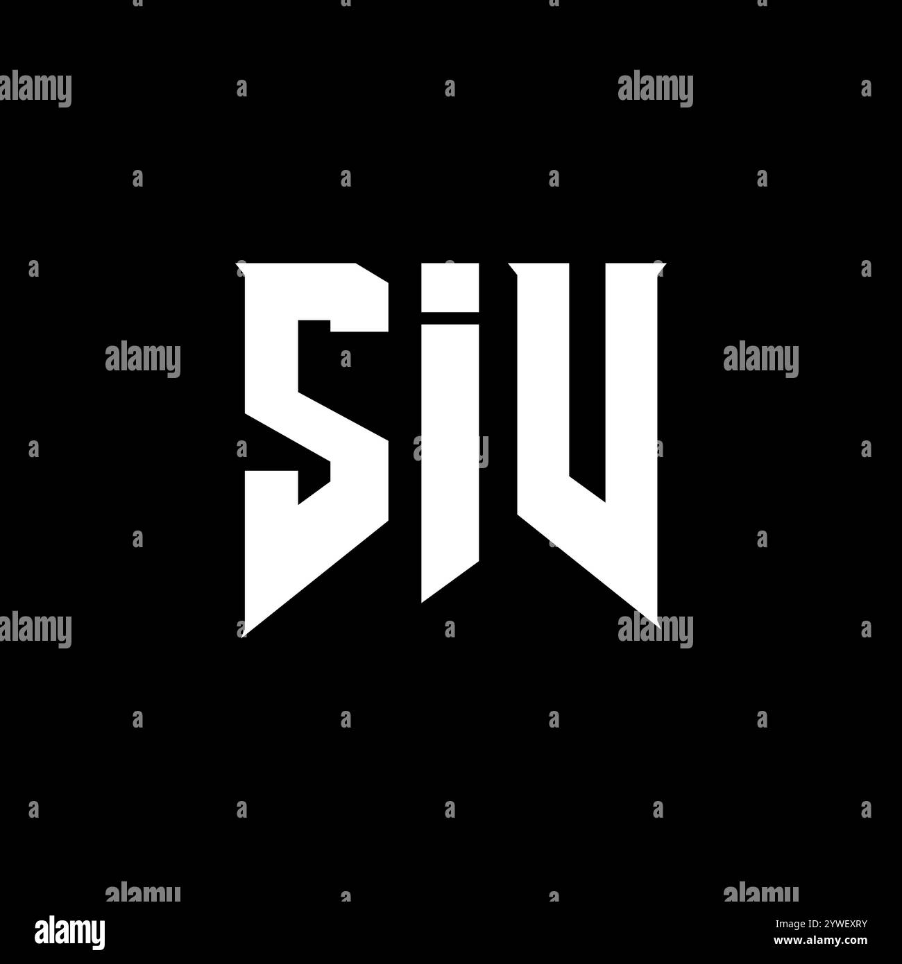 SIV letter logo design for technology company. SIV logo design black ...