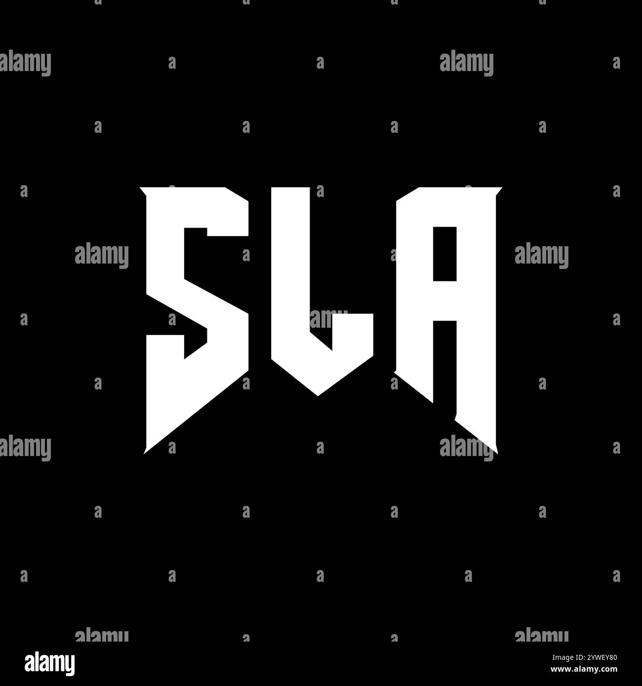SLA letter logo design for technology company. SLA logo design black and white color combination ...