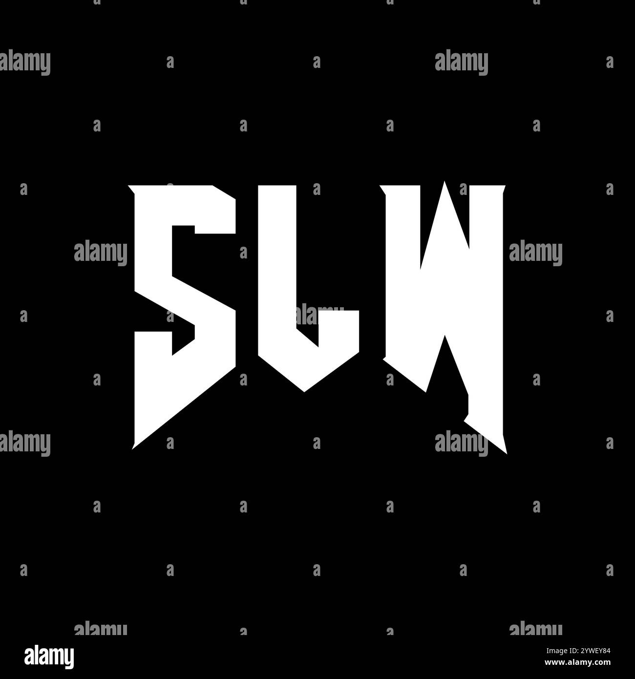 SLW letter logo design for technology company. SLW logo design black ...