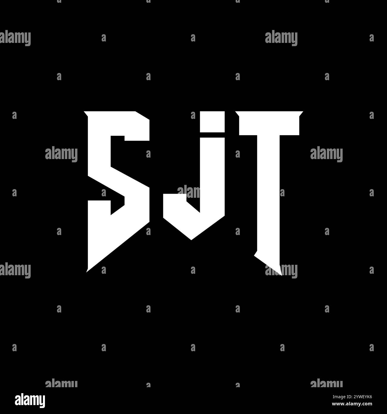 SJT letter logo design for technology company. SJT logo design black ...