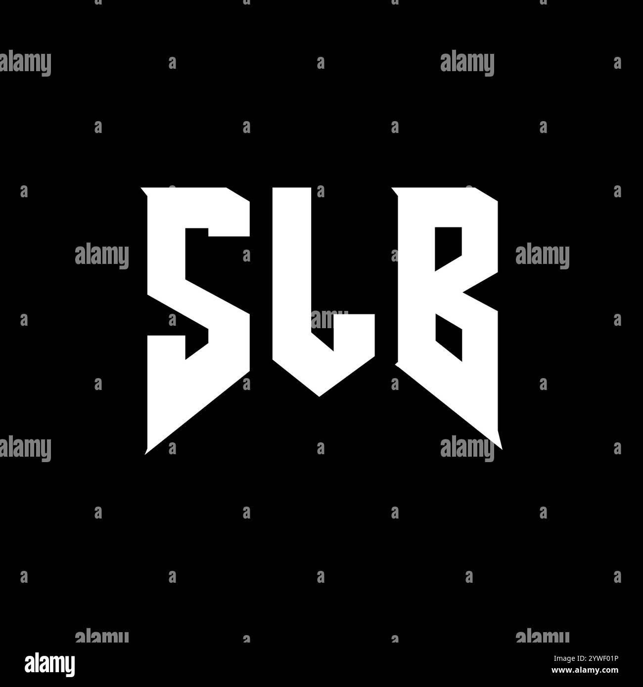 SLB letter logo design for technology company. SLB logo design black and white color combination ...