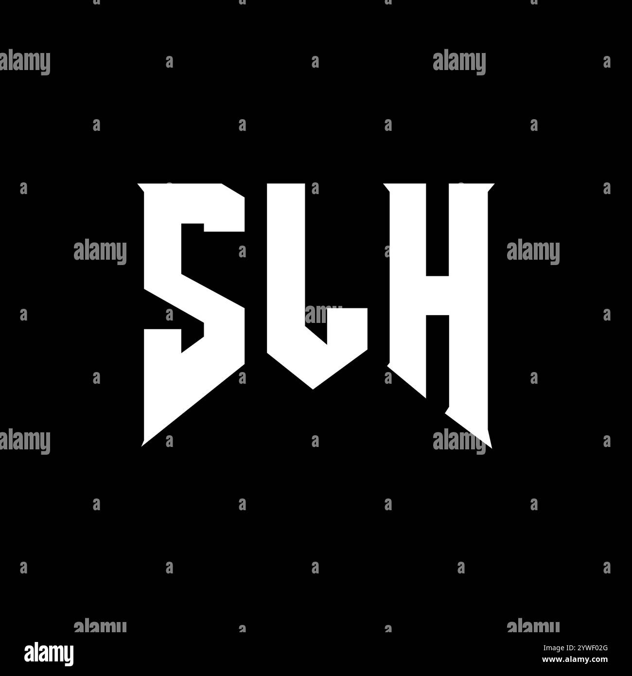 SLH letter logo design for technology company. SLH logo design black ...